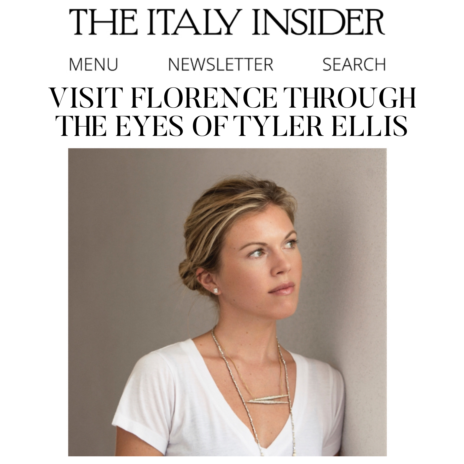 Exploring Florence's Secret Spots: Tyler Ellis shares her insights on