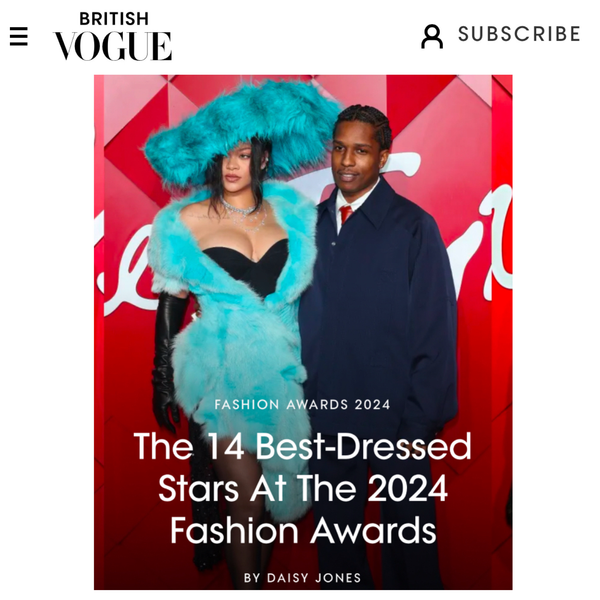 Rihanna is named best dressed carrying our Perry Clutch to The British ...