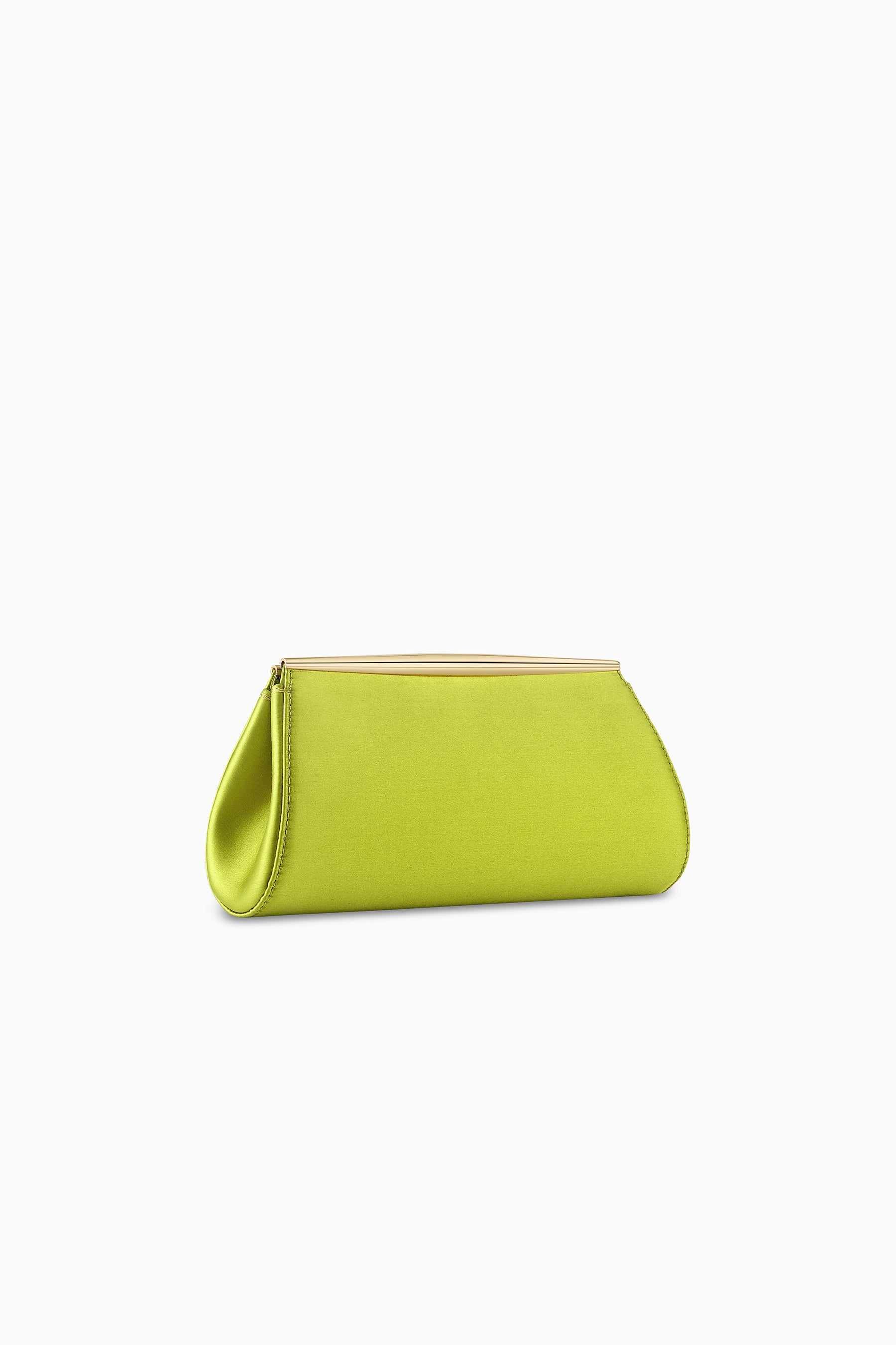 Luxury Chartreuse Designer East-West Evening Clutch Bag | Tyler Ellis